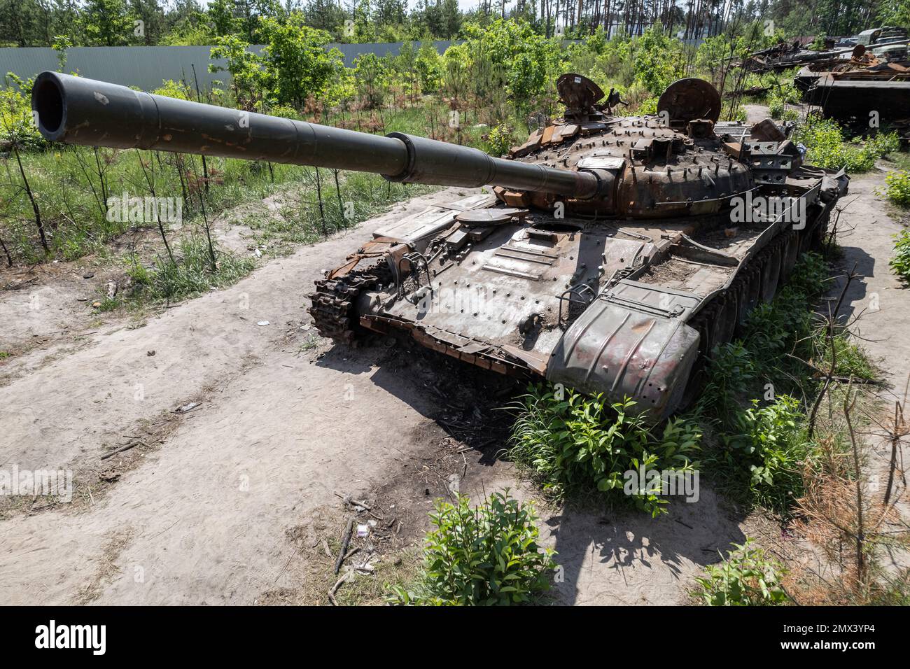War in Ukraine - destroyed military hardware Stock Photo - Alamy