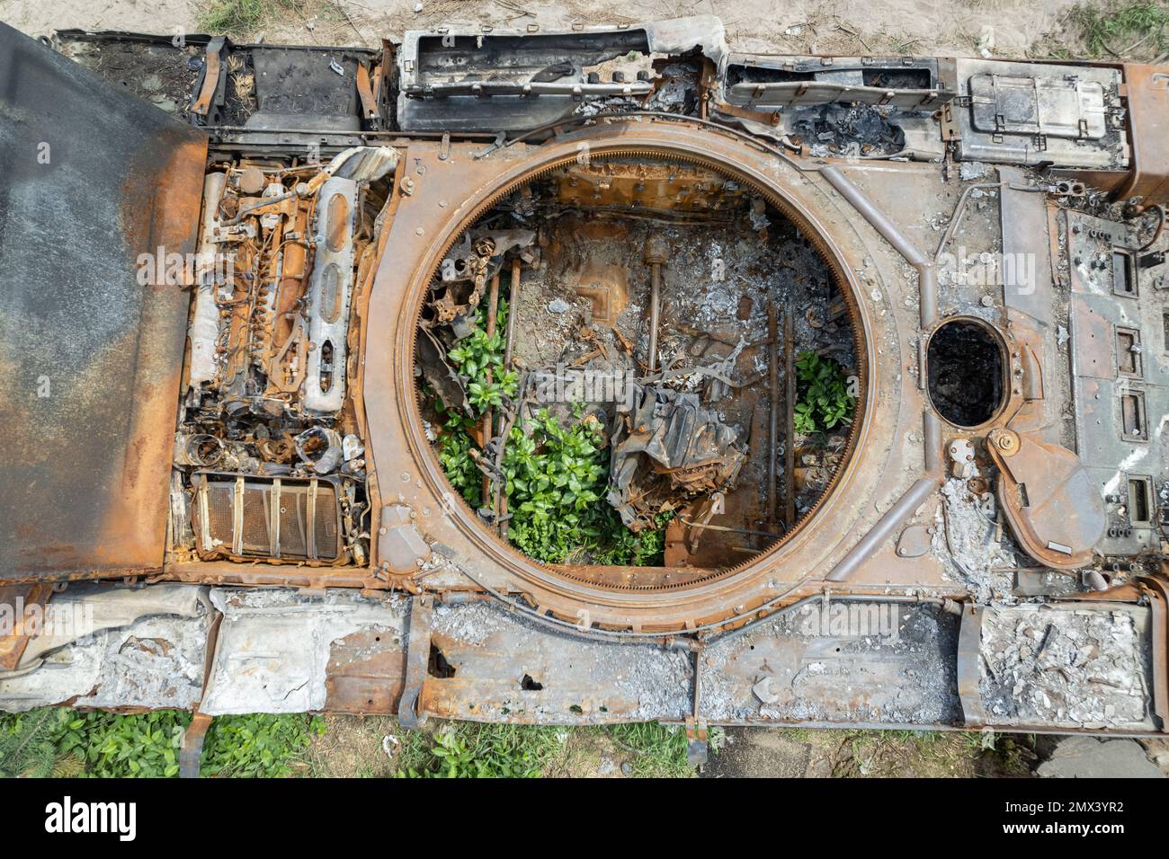 War in Ukraine - destroyed military hardware Stock Photo - Alamy