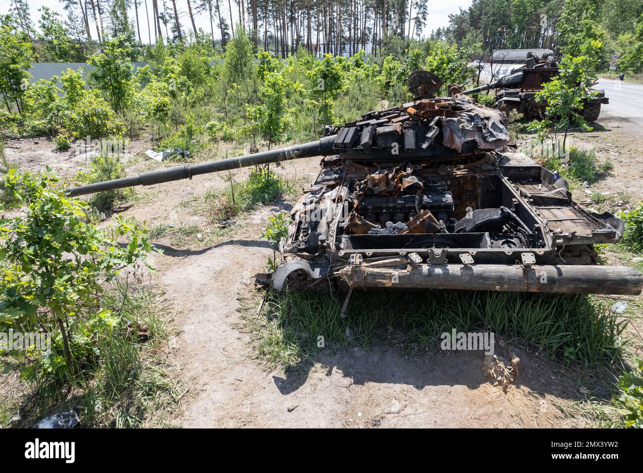 War in Ukraine - destroyed military hardware Stock Photo - Alamy