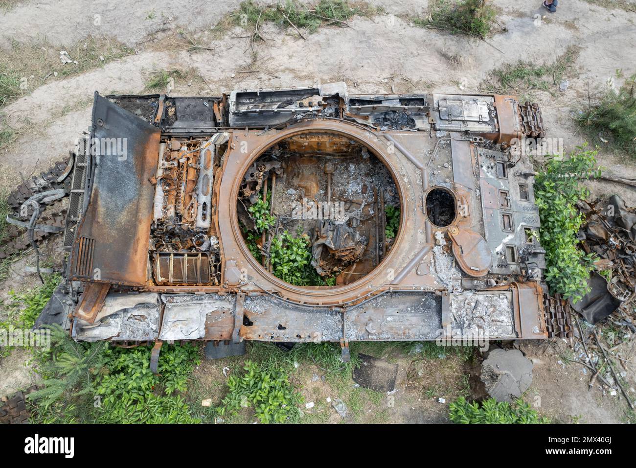 War in Ukraine - destroyed military hardware Stock Photo - Alamy