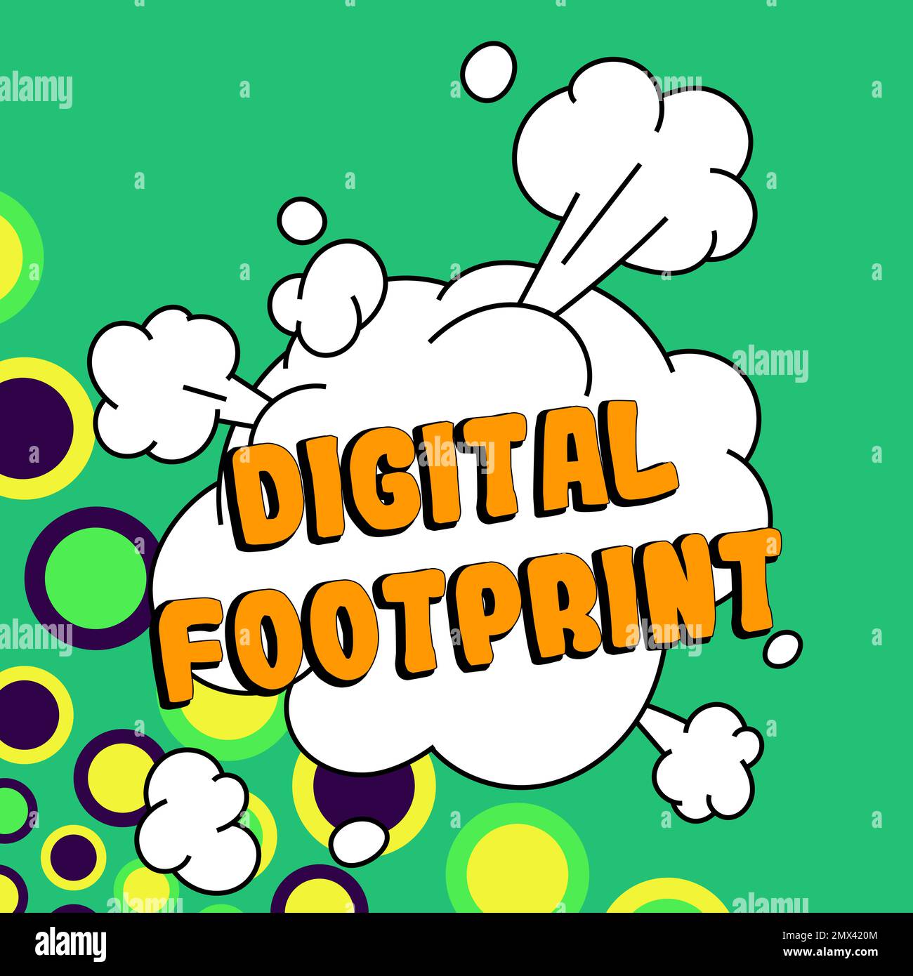 Text sign showing Digital Footprint. Word Written on uses digital ...