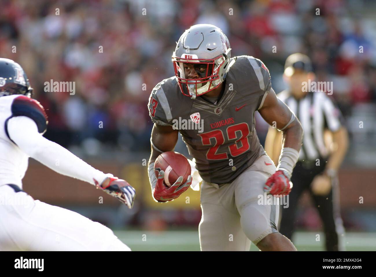 Washington State running back Gerard Wicks (23) runs with the ball ...