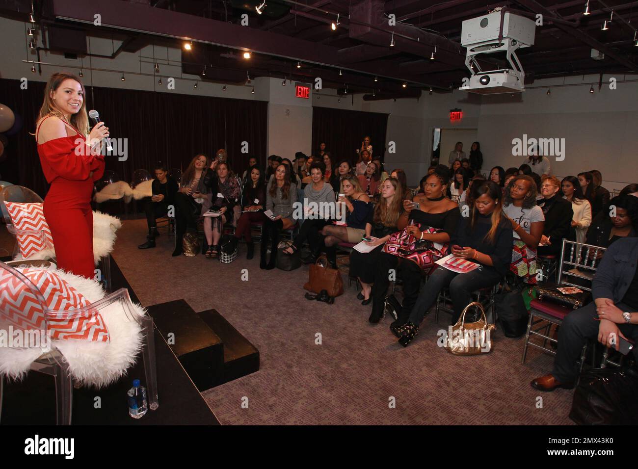 Sarah Boyd left, founder of Simply Stylist is seen at the Simply ...