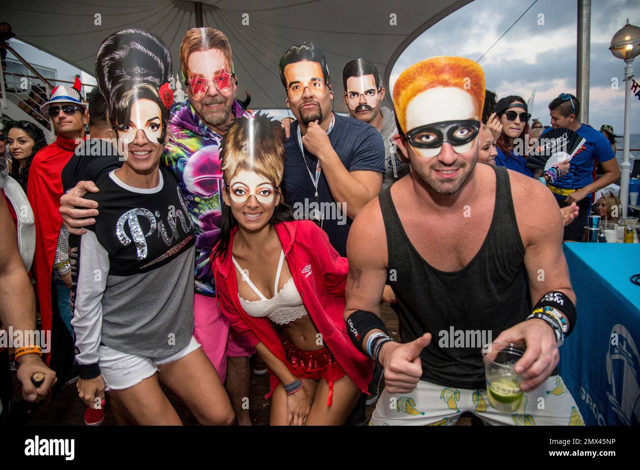 Fan goers seen on board the Norwegian Sun during day 2 of The Groove ...