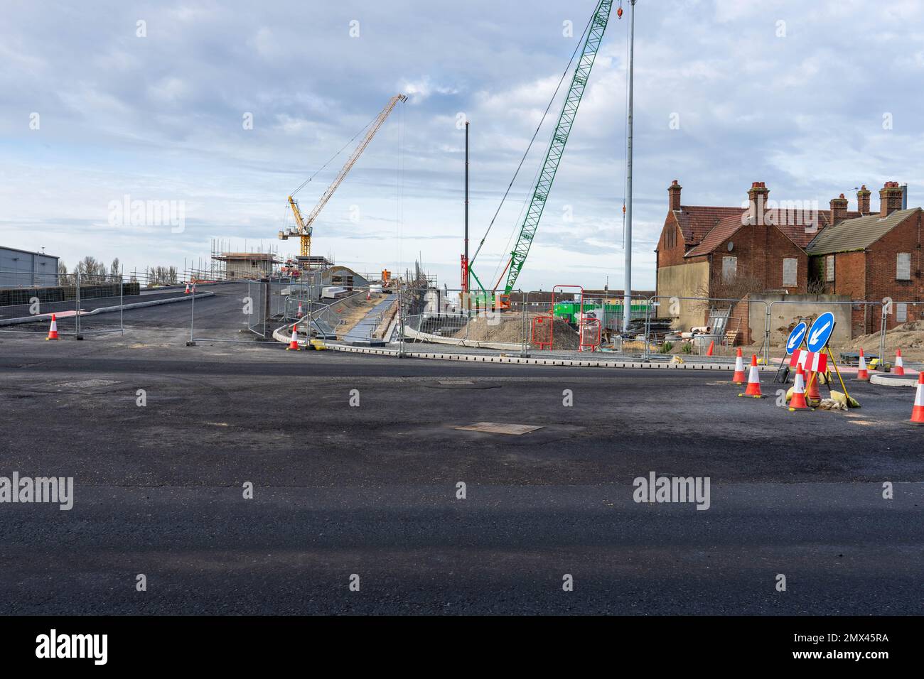 Building of the new third crossing at Great Yarmouth norfolk Stock ...
