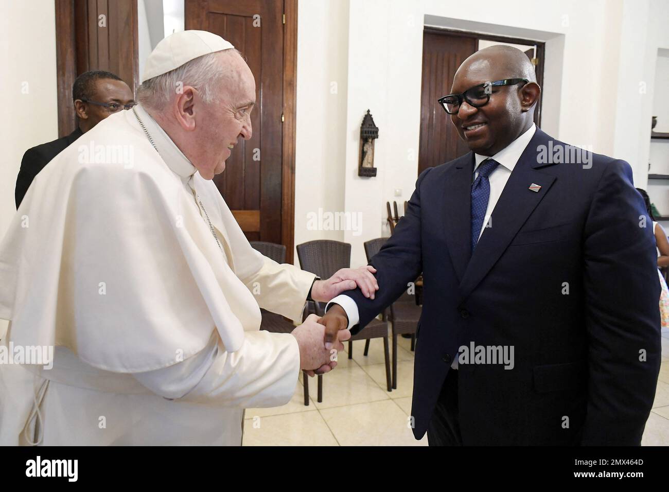 Kinshasa February 2, 2023. Pope Francis meets with Jean-Michel Sama ...