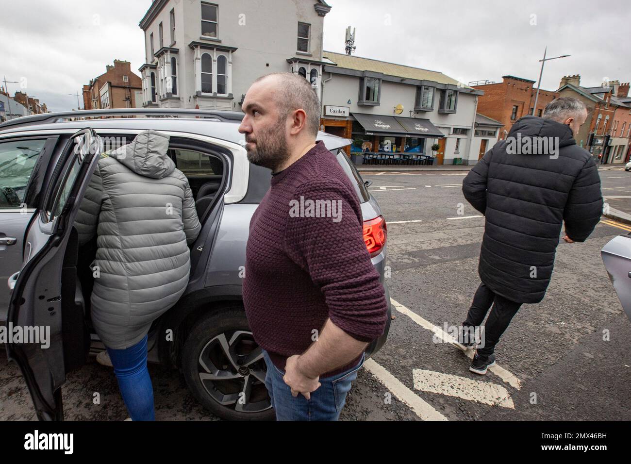 Natalie McNally's brother Brendan (centre) and Niall (right) leave ...