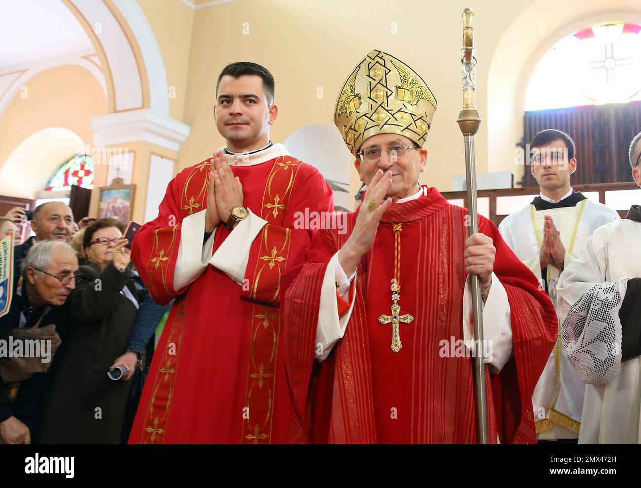 Cardinal Angelo Amato, the pope's representative, enters the cathedral ...