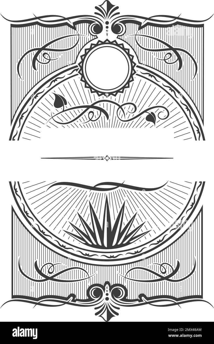 Decorative border engraving Black and White Stock Photos & Images - Alamy