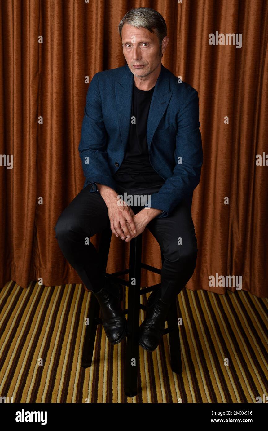 Mads Mikkelsen poses at The Montage Hotel in Beverly Hills, Calif., to ...