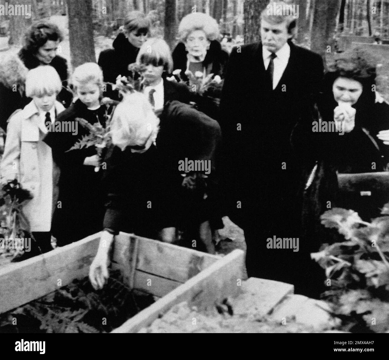 The funeral of Ivana Trump's father Milos Zelnicek in the Moravian town ...