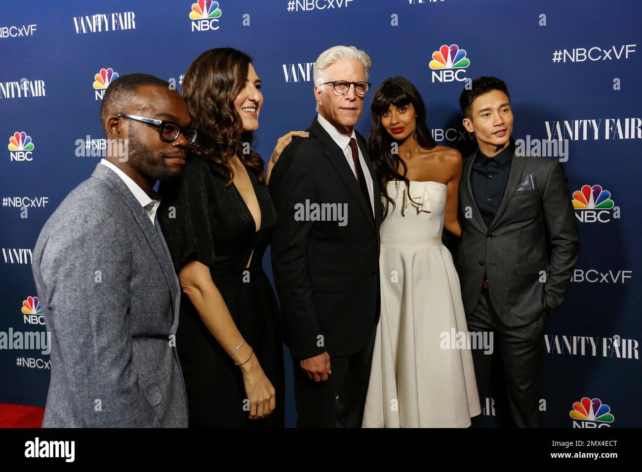 William Jackson Harper, from left, D'Arcy Carden, Ted Danson, Jameela ...
