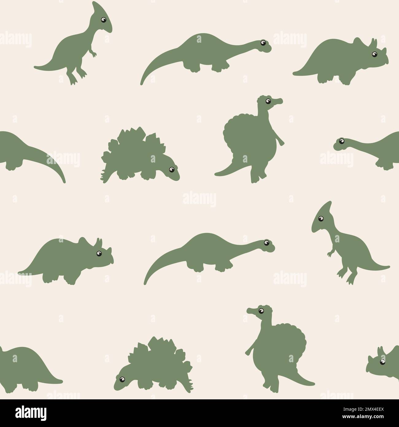 Dinosaur seamless pattern. Vector fabric texture. Cartoon vector ...