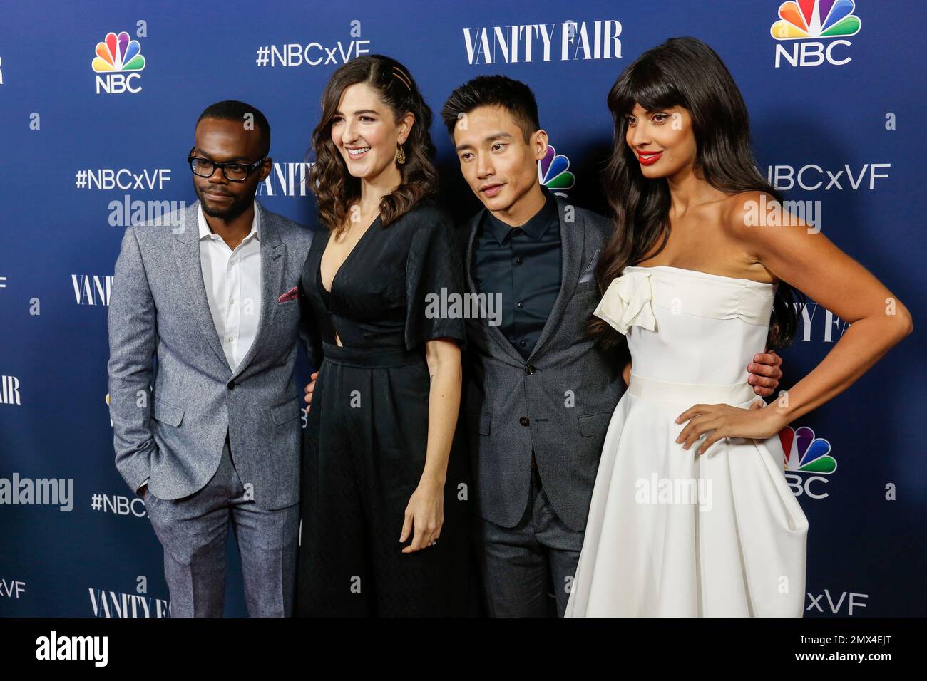 William Jackson Harper, from left, D'Arcy Carden, Manny Jacinto and ...