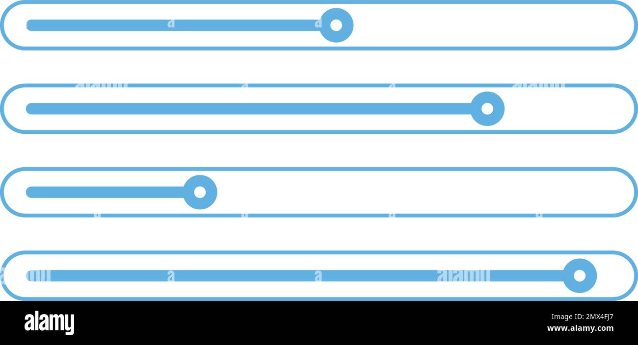 Progress bar indicators. Business dashboard blue line element Stock ...