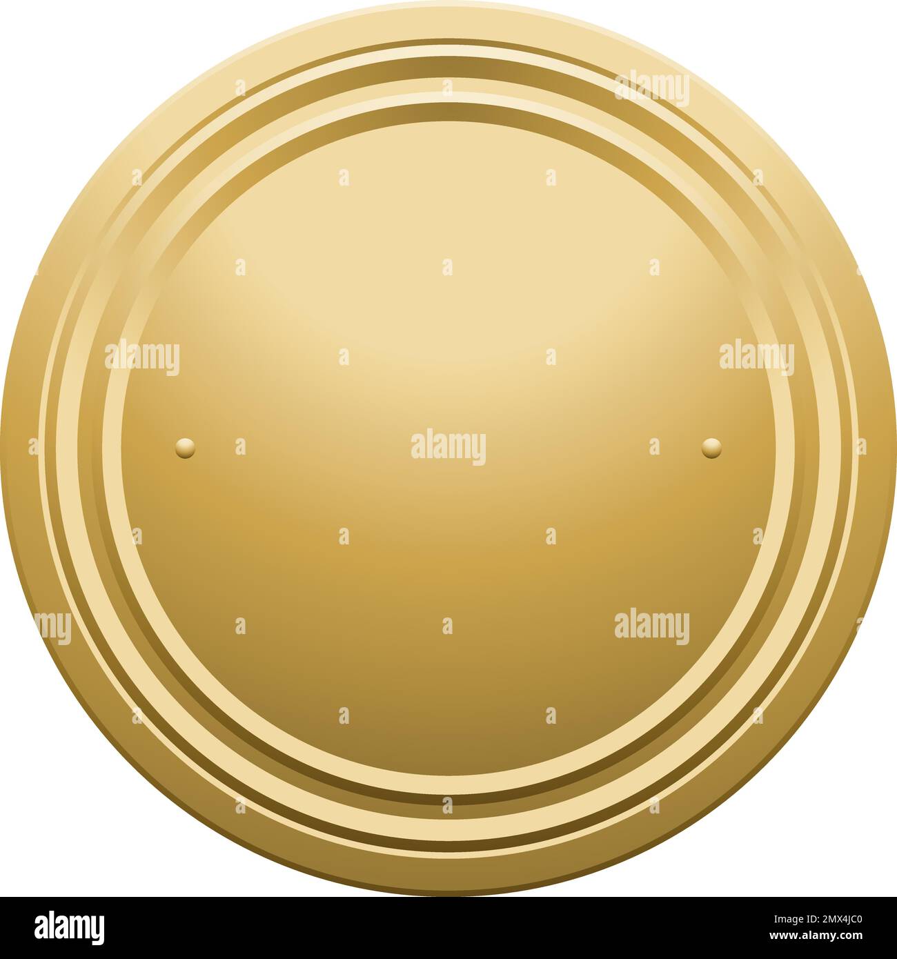 Golden plate blank mockup. Realistic metal badge Stock Vector Image ...