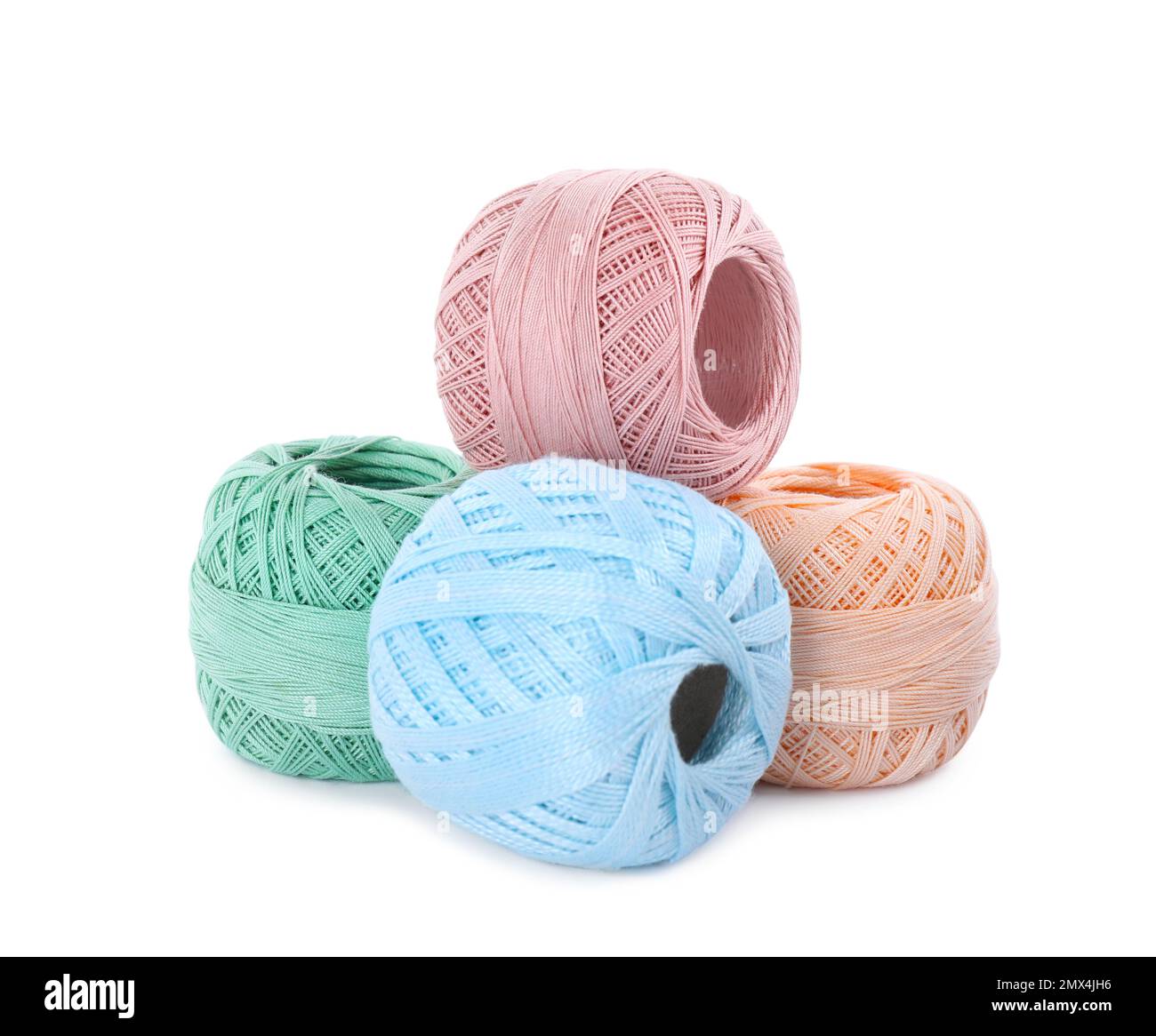 Different ball of yarns isolated on white Stock Photo - Alamy