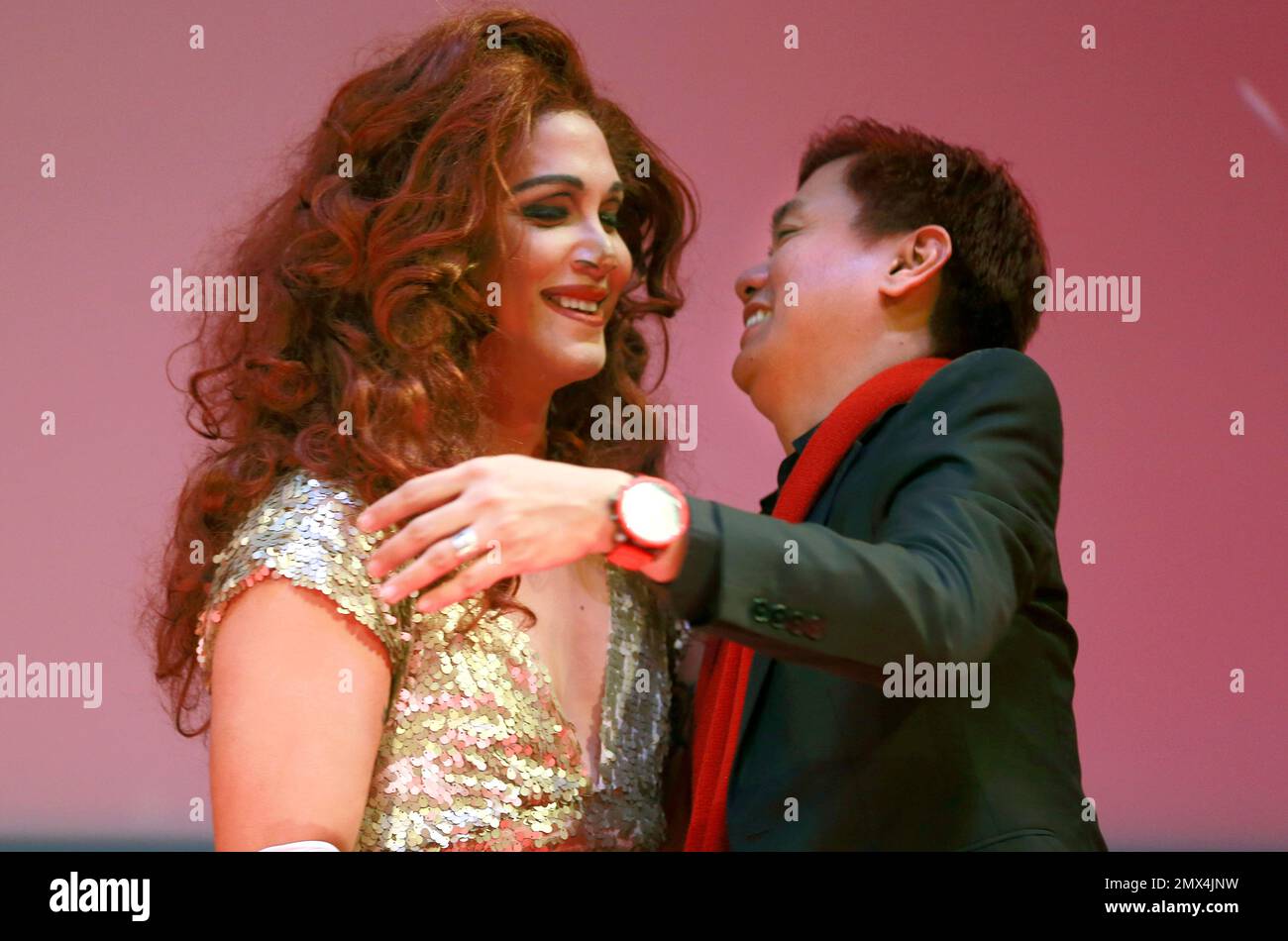 Actor Paolo Ballesteros, left, and director Jun Robles Lana, right, of ...