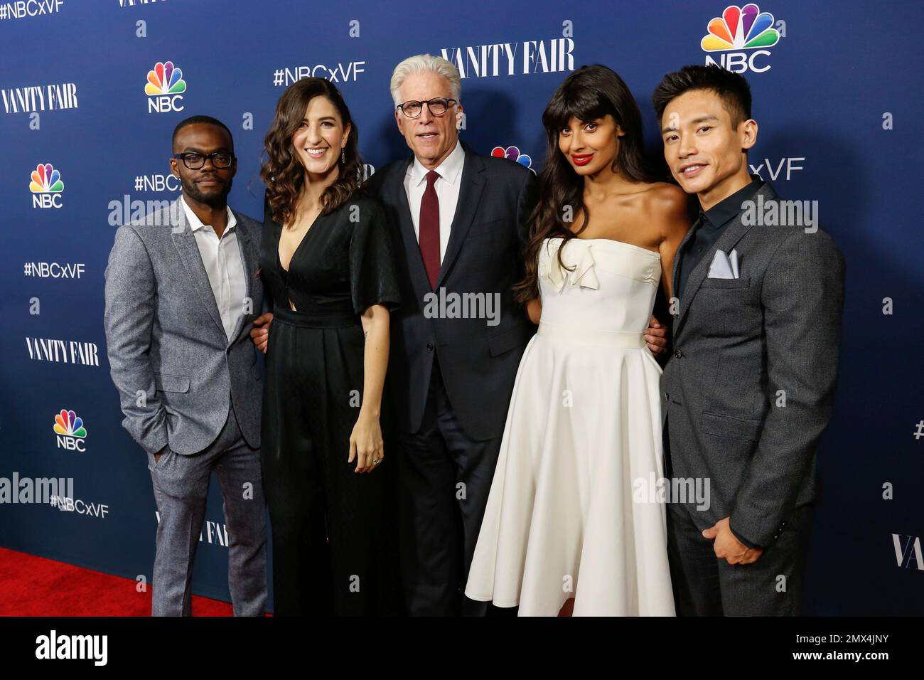 William Jackson Harper, from left, D'Arcy Carden, Ted Danson, Jameela ...