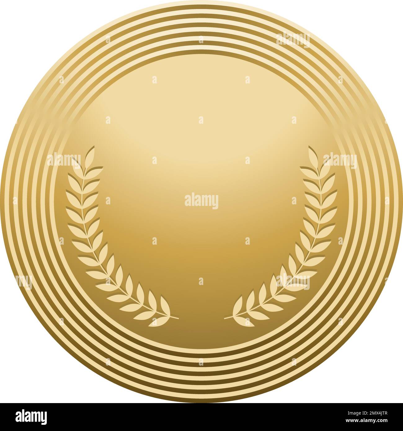 Gold round badge mockup. Metal quality medal Stock Vector Image & Art ...