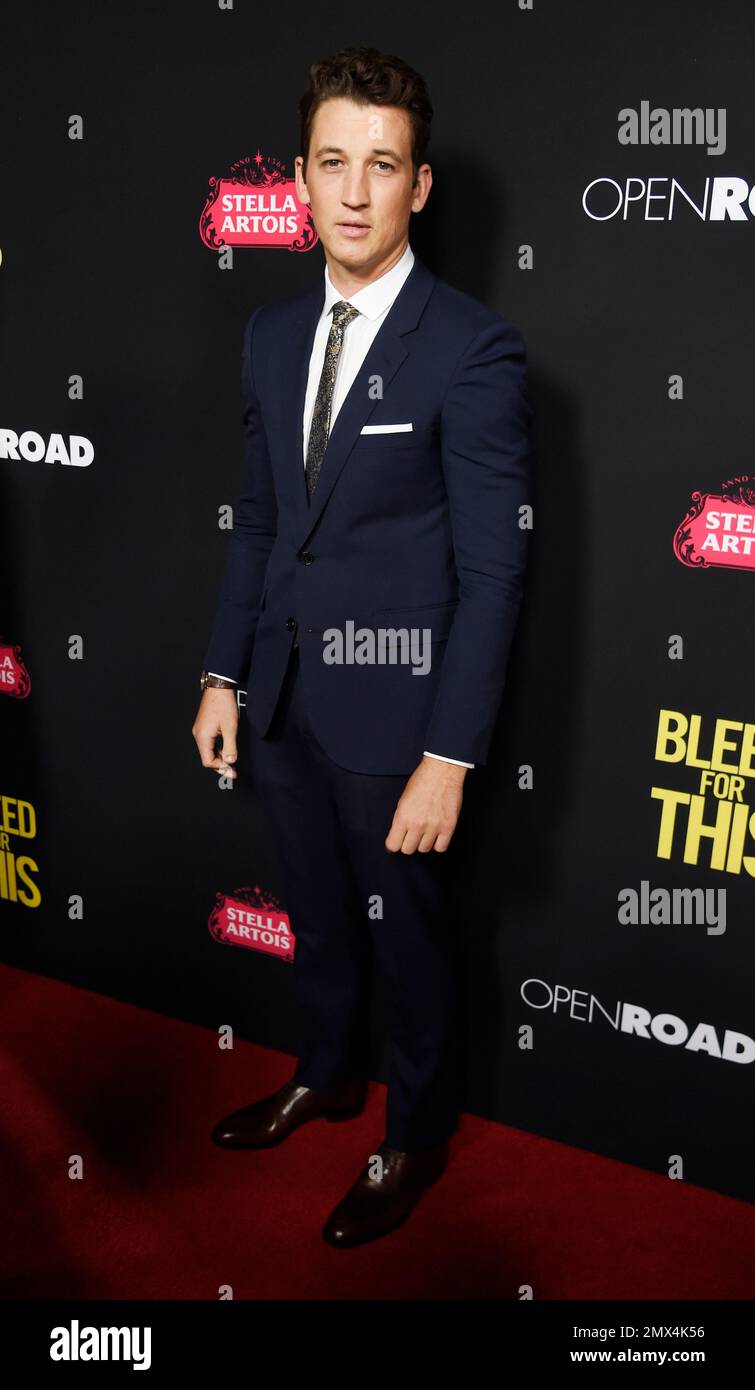 Miles Teller, who plays former boxer Vinny Pazienza in "Bleed for This ...