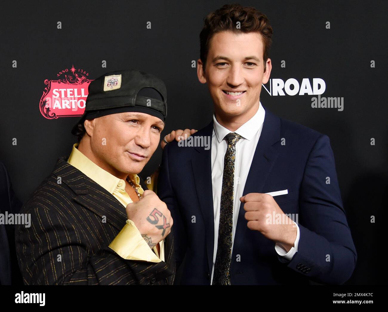 Former boxer Vinny Pazienza, left, poses with Miles Teller, who ...