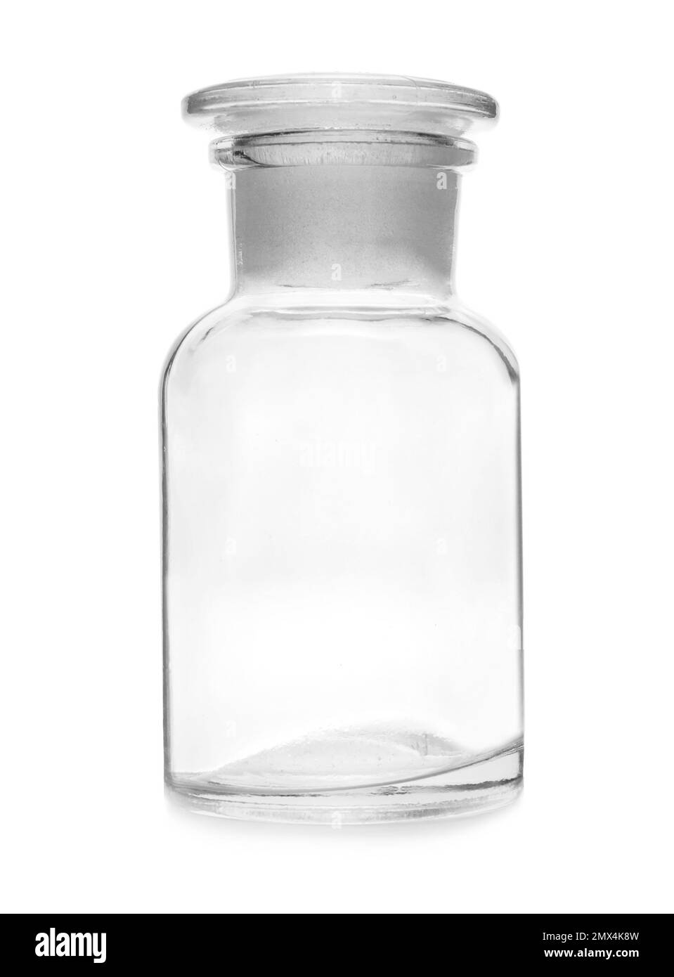 Empty apothecary flask isolated on white. Laboratory glassware Stock ...