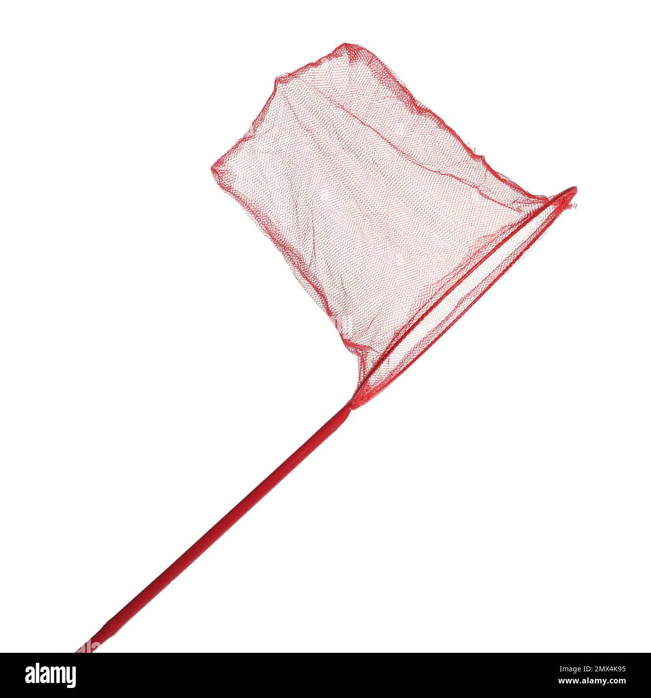 Bright red butterfly net isolated on white Stock Photo - Alamy