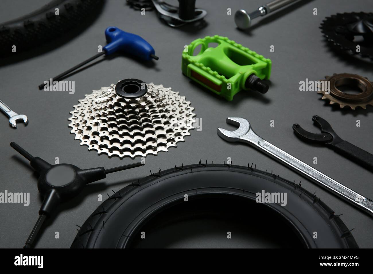 Modern bicycle and accessories shop with repair hi-res stock ...