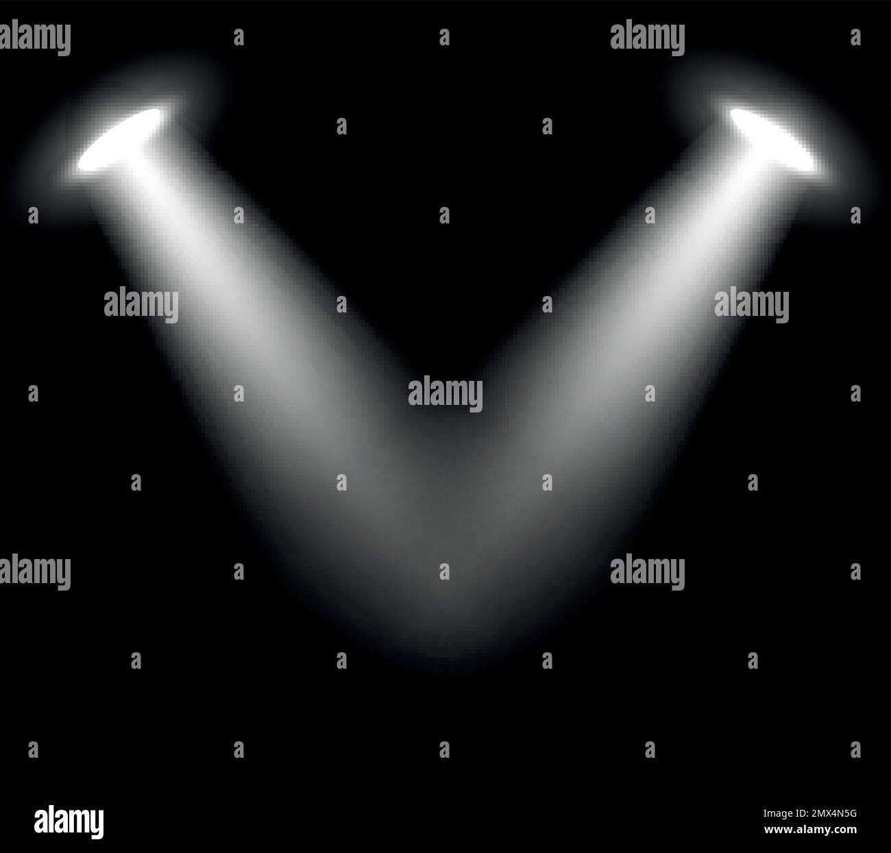 Stage light. Two crossed spotlight lamp rays Stock Vector Image & Art ...