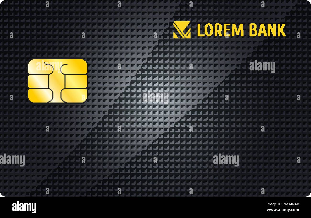 Credit card mockup. Realistic front side plastic banking money Stock ...