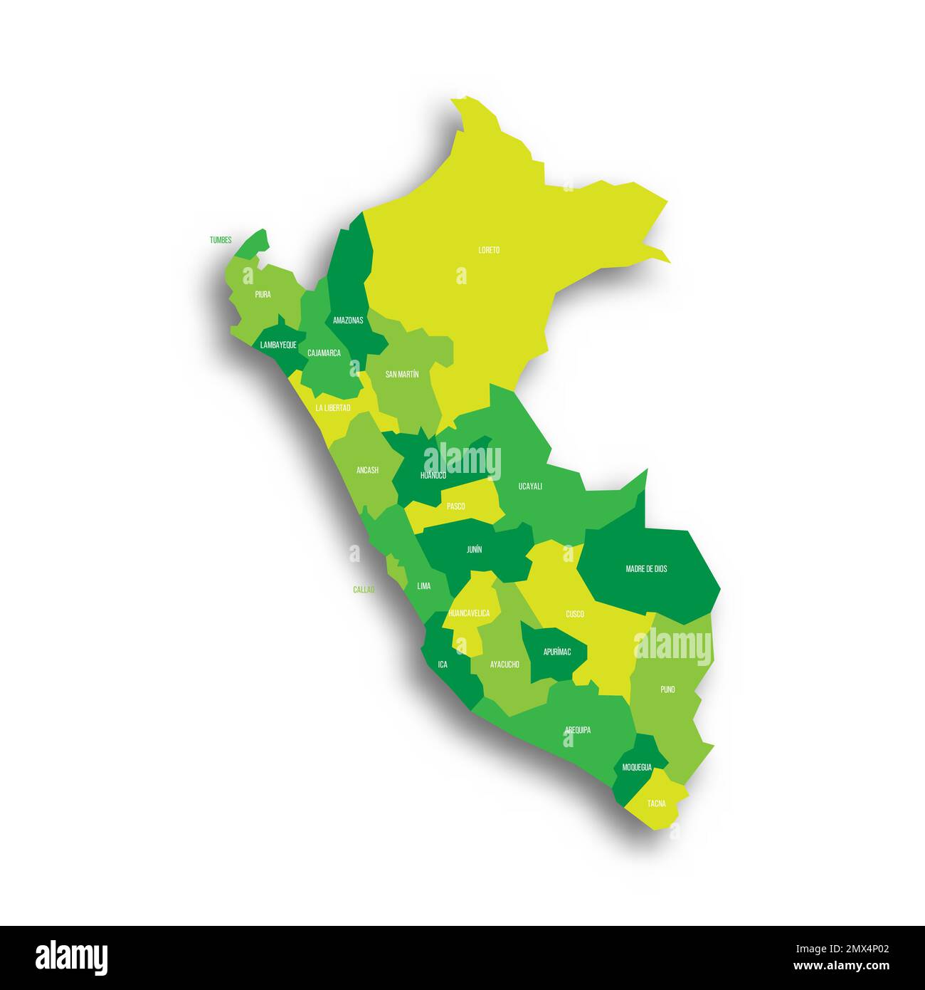 Peru political map of administrative divisions Stock Vector Image & Art ...