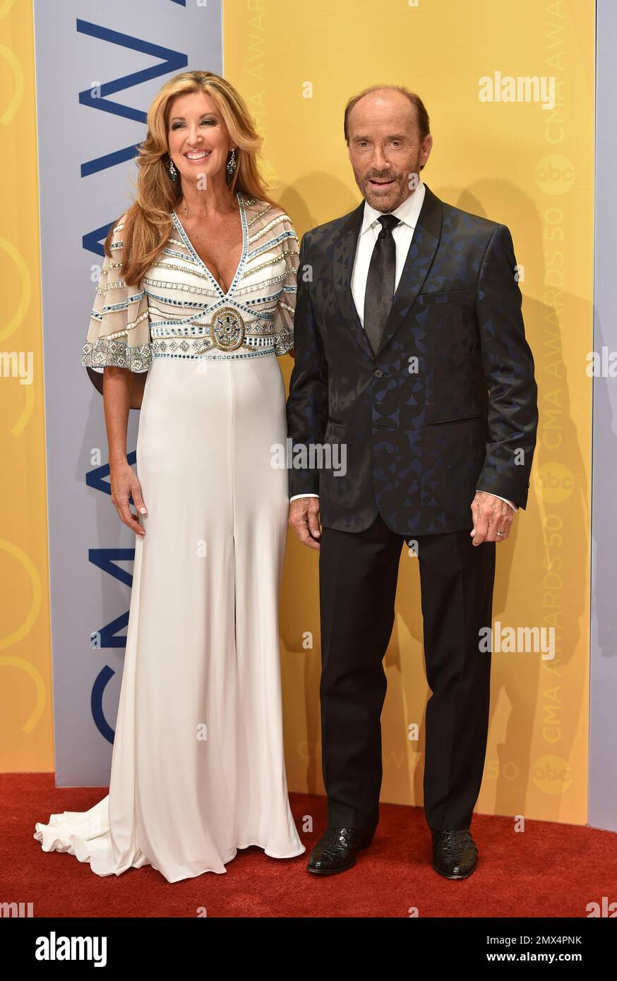 Kimberly Payne, left, and Lee Greenwood arrive at the 50th annual CMA ...