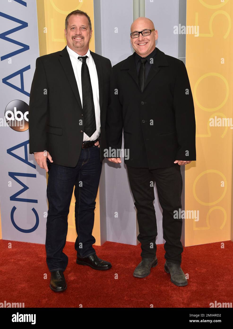 Andrew Copeland, left, and Ken Block, of Sister Hazel arrive at the ...
