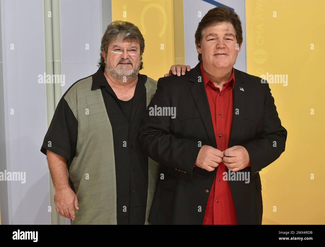 Mike McGuire, left, and Marty Raybon, of Shenandoah, arrive at the 50th ...