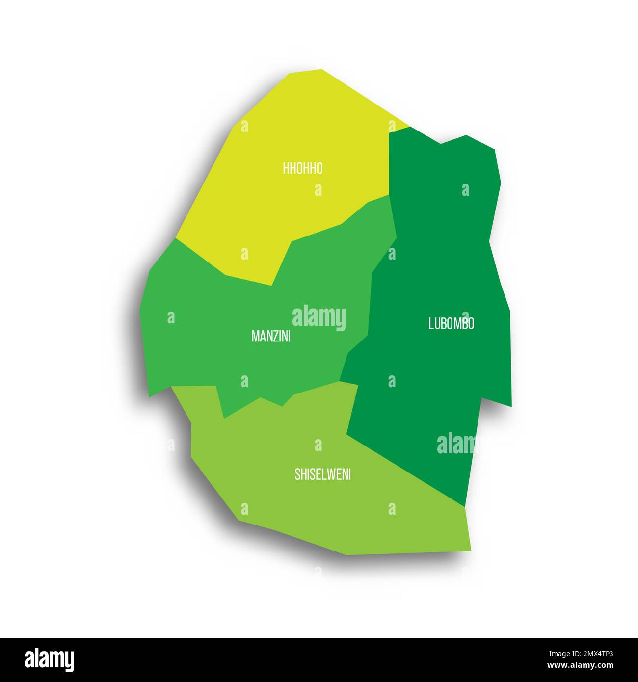 Eswatini political map of administrative divisions Stock Vector Image ...