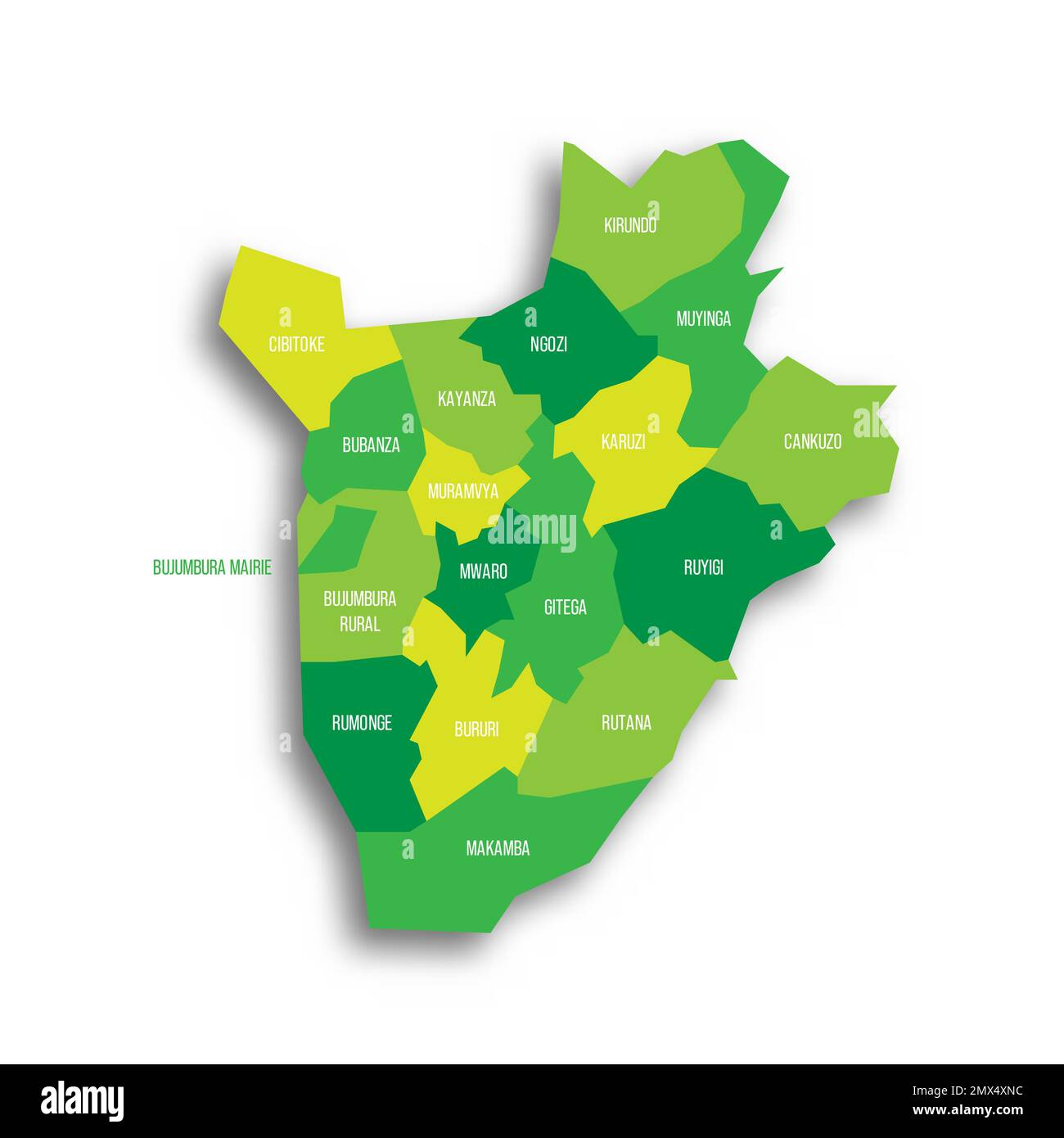 Burundi political map of administrative divisions Stock Vector Image ...