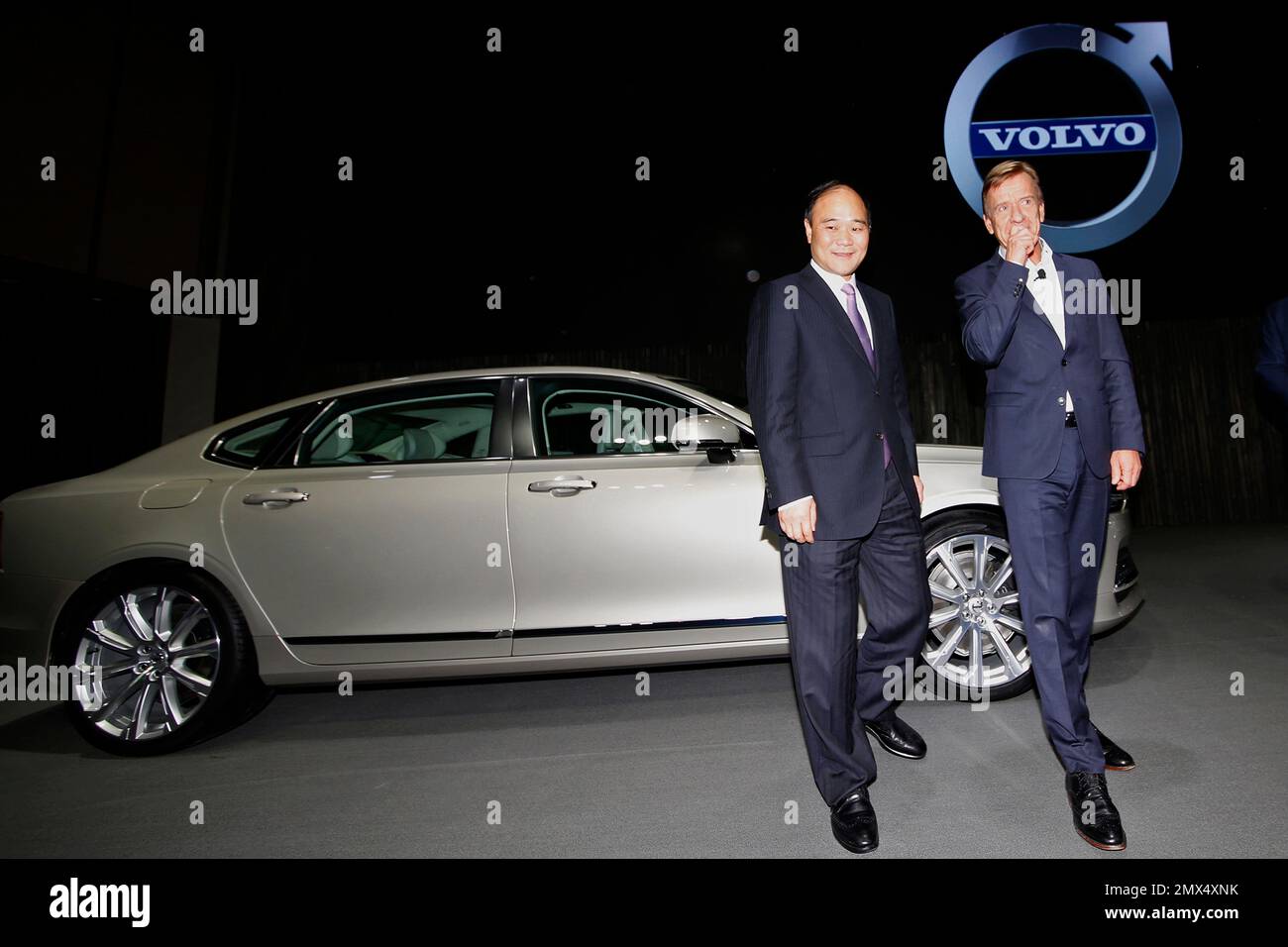 Li Shufu, Chairman of Zhejiang Geely Holdings, left, and Hakan ...