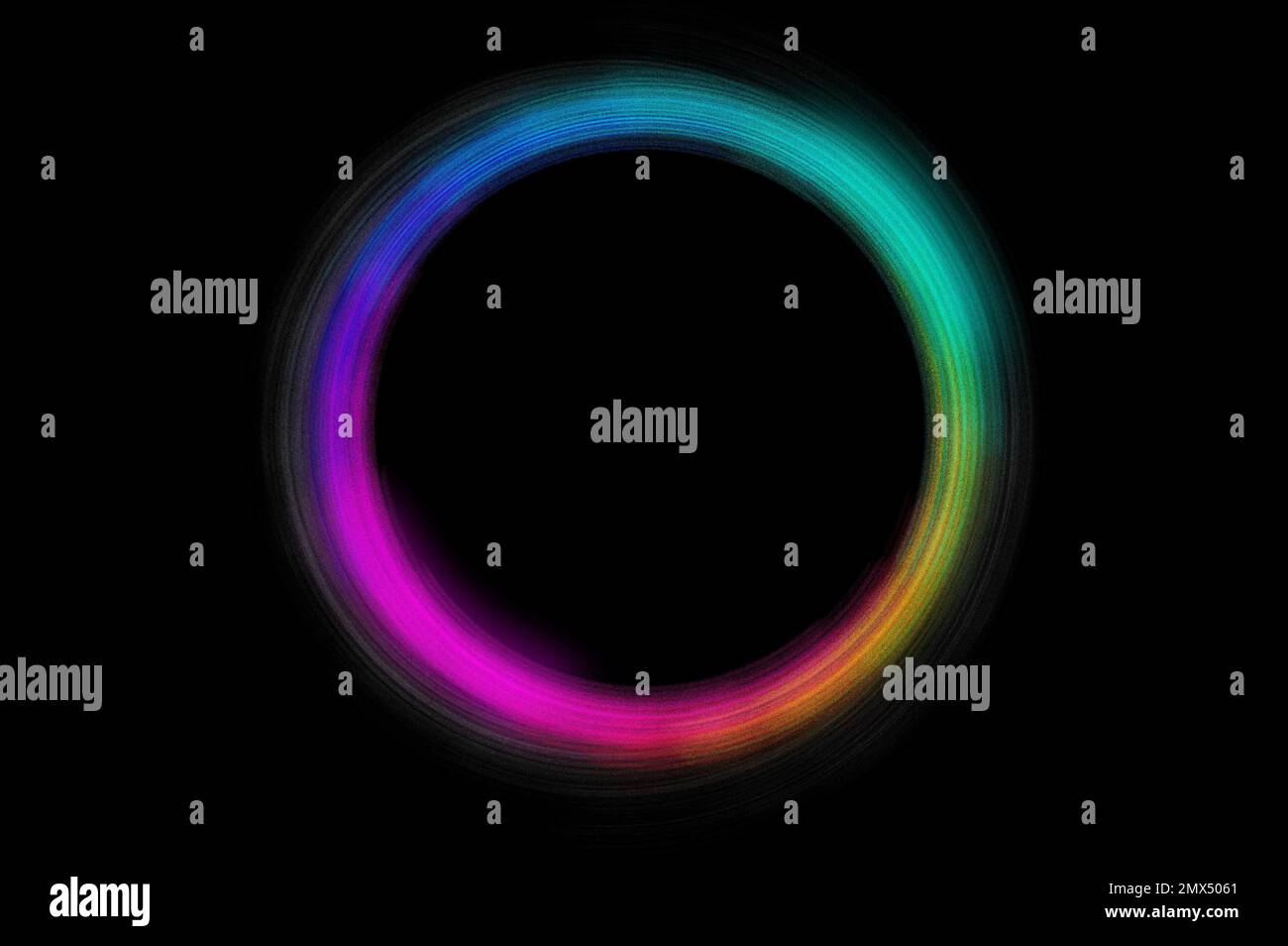 colorful circle frame circle light frame on black background Stock ...