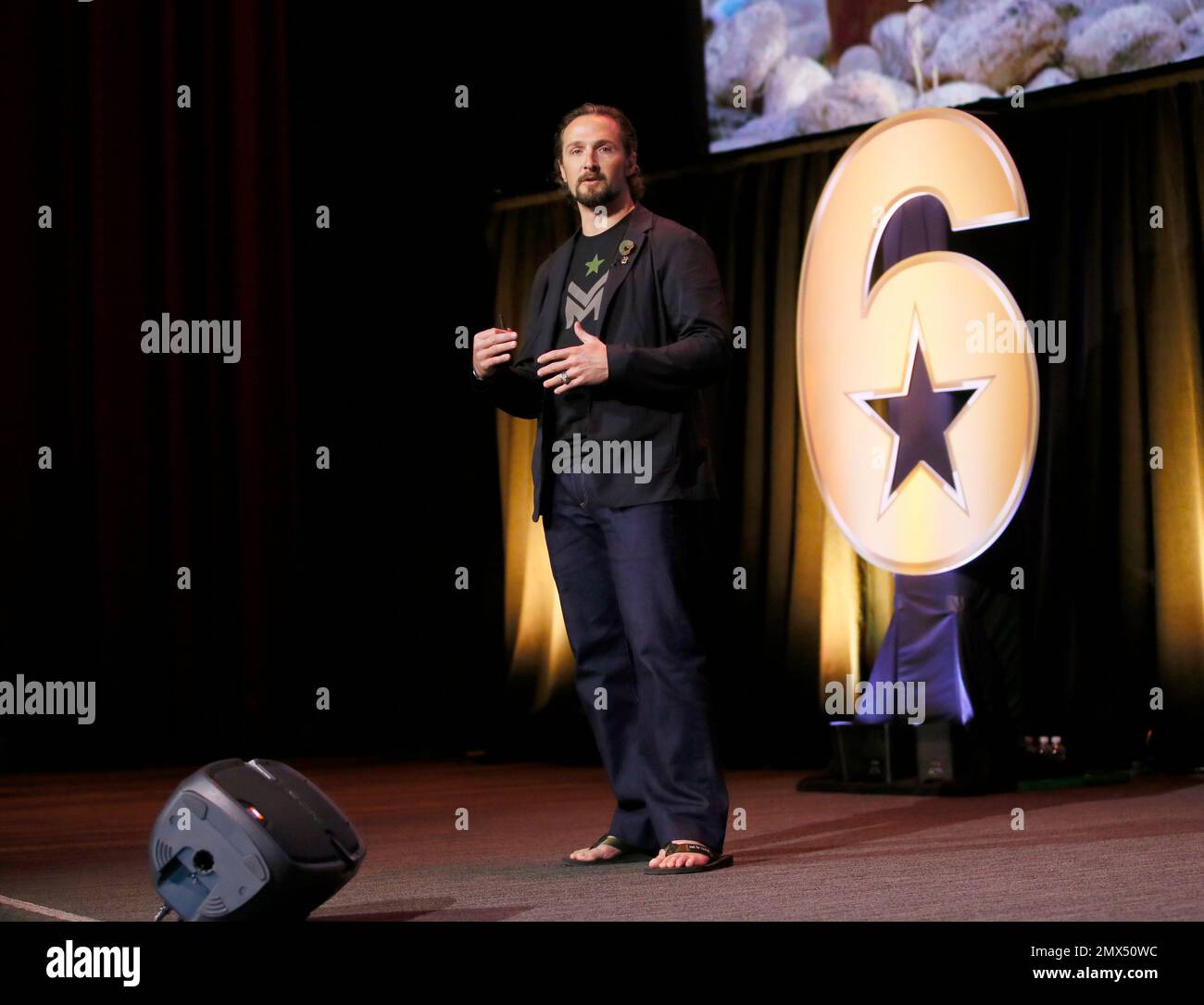 Matt "Griff" Griffin speaks at the Got Your 6 "Storytellers" event, in ...