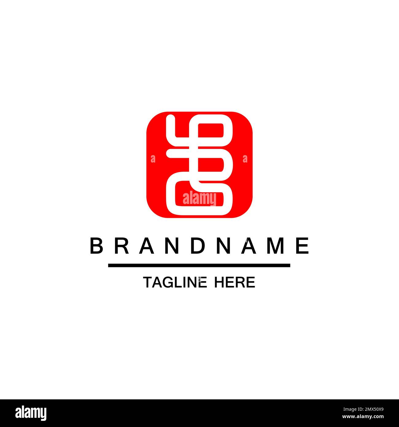 E Monogram or Letter Mark Logo Design, E square logo vector, square ...