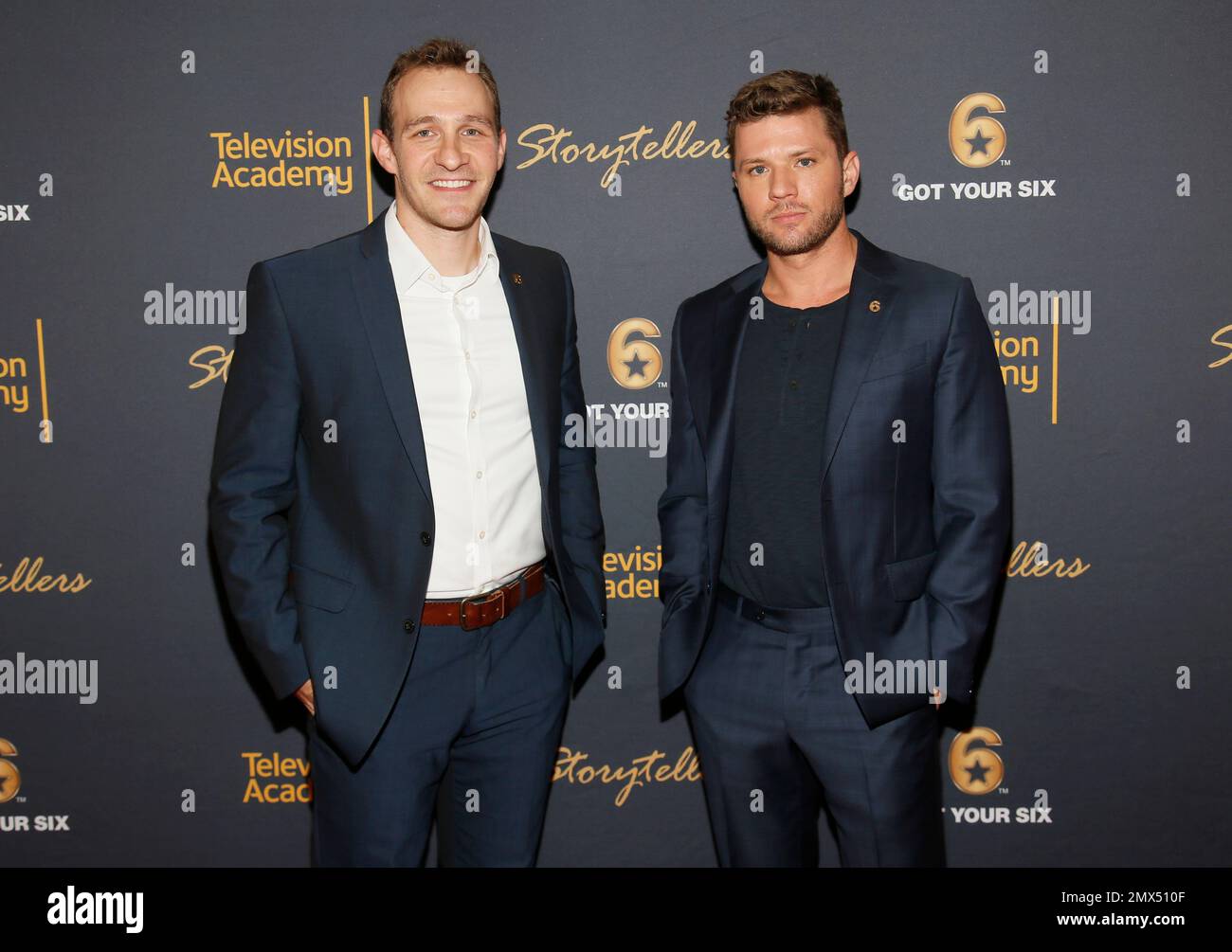 Matt Mabe, left, and Ryan Phillippe attend the Got Your 6 "Storytellers ...