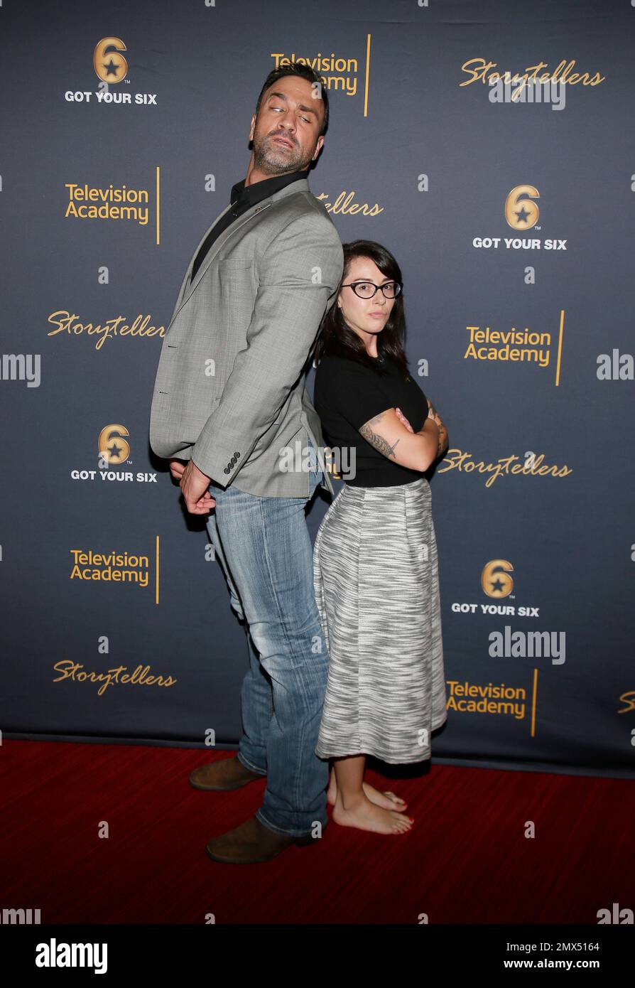 Jeff Bosley, left, and Kate Hoit attend the Got Your 6 "Storytellers ...