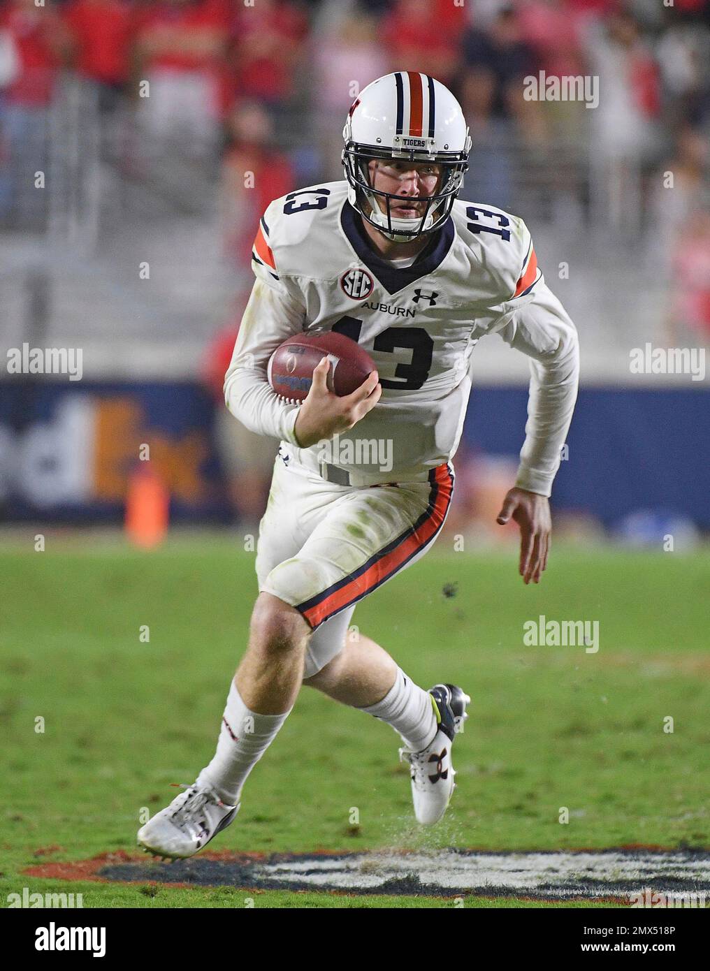Auburn quarterback Sean White (13) runs the ball during the second half ...