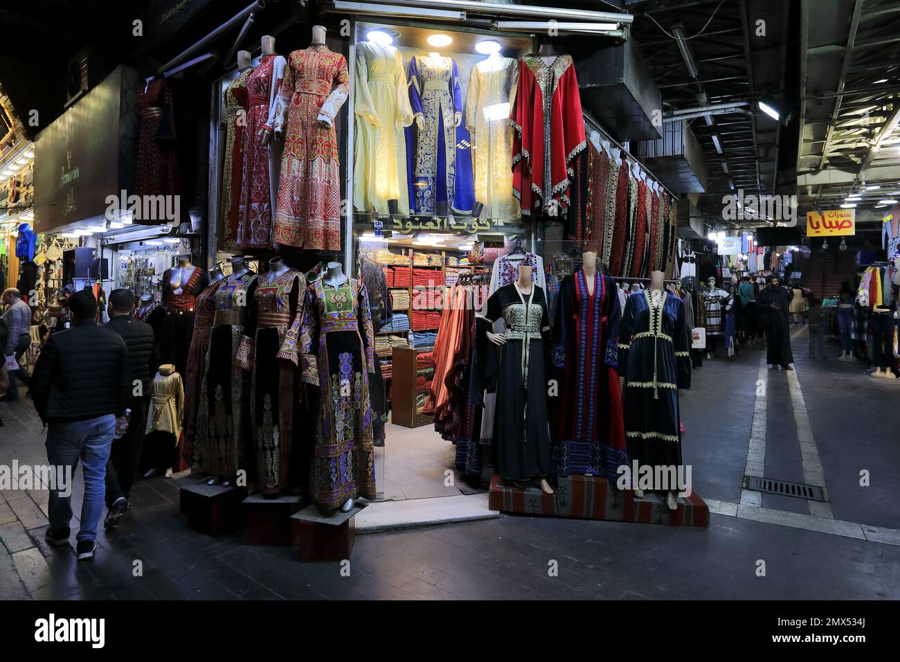 A Women’s Clothes Shop, Downtown Amman City, Jordan, Middle East Stock ...