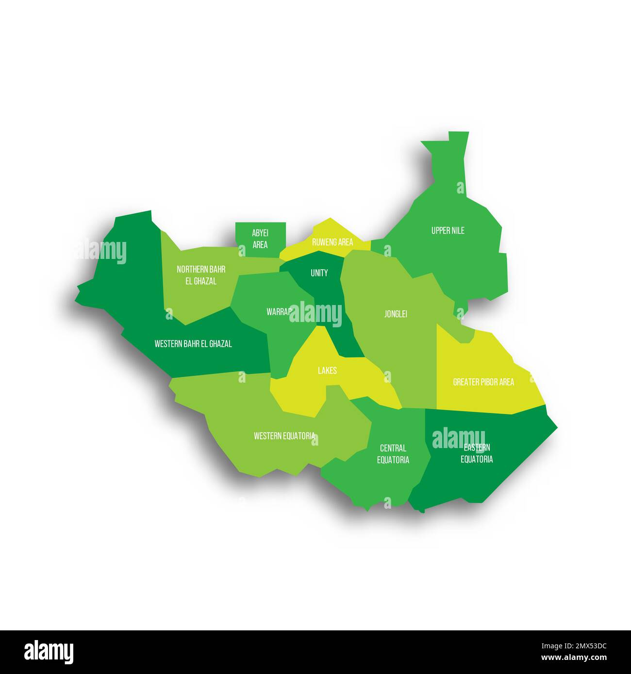 Administrative divisions of sudan map hi-res stock photography and ...