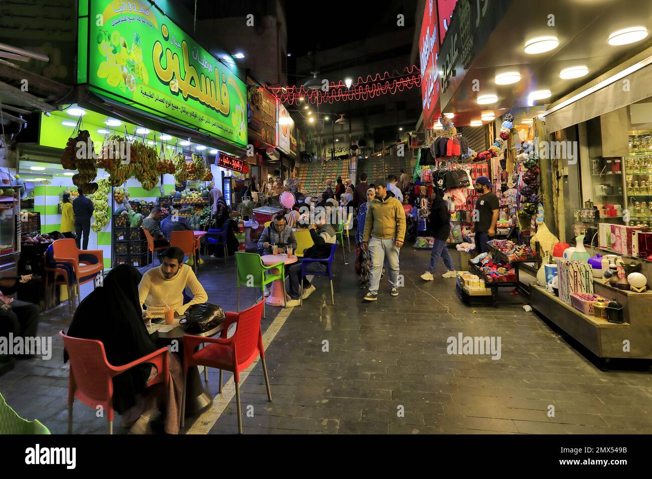 A cafe scene in Downtown Amman City, Jordan, Middle East Stock Photo ...