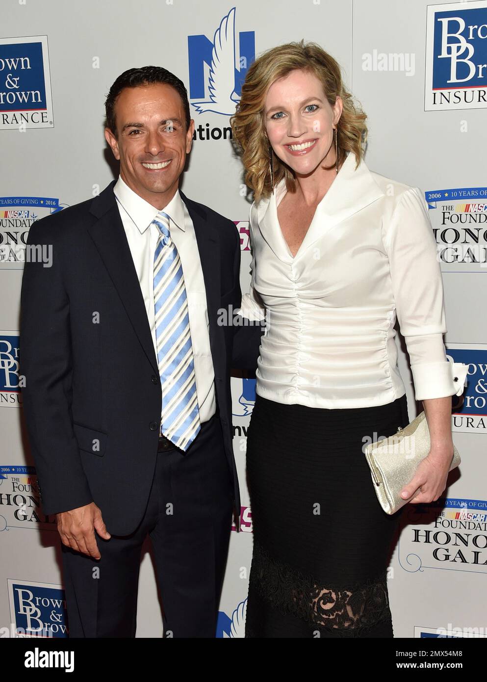 ESPN Racing analyst Mike Massaro and Sportscaster Krista Voda attend ...