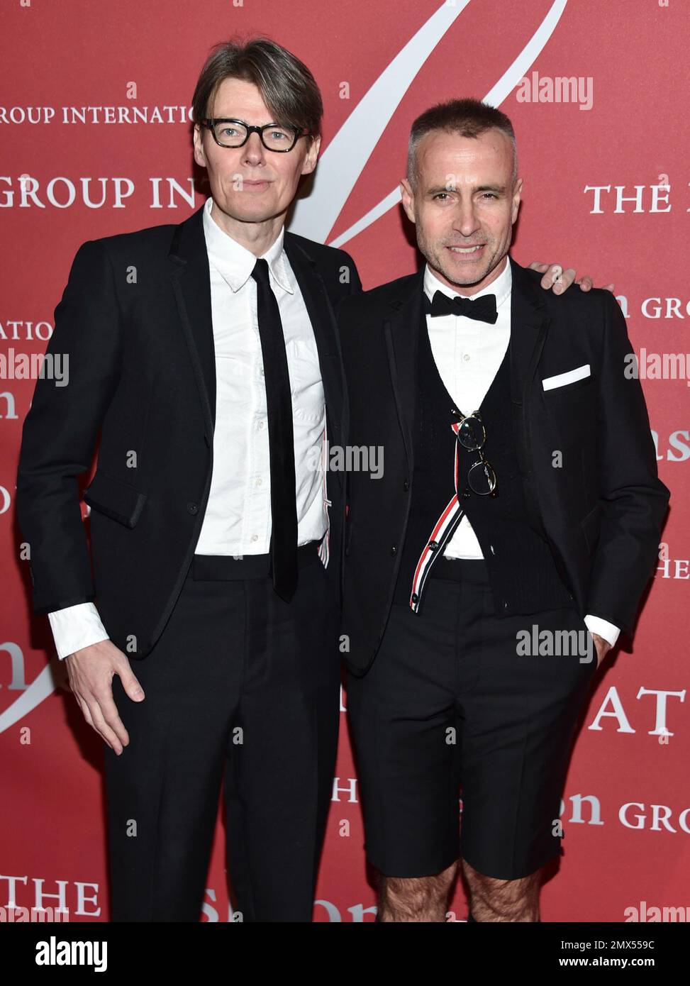 Andrew Bolton, left, and Thom Browne attend The Fashion Group ...