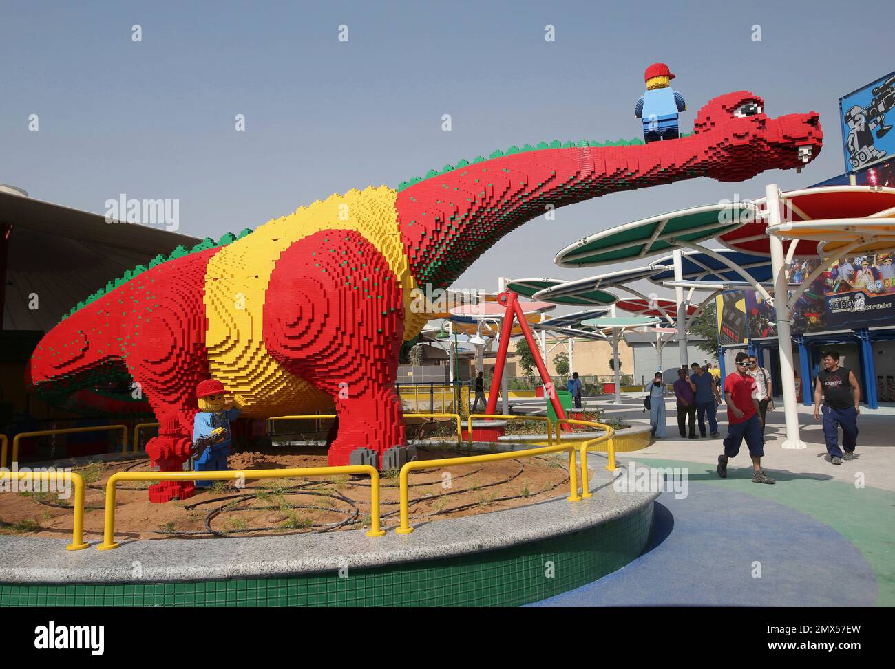 People visit Legoland Dubai, part of the larger Dubai Parks & Resorts ...